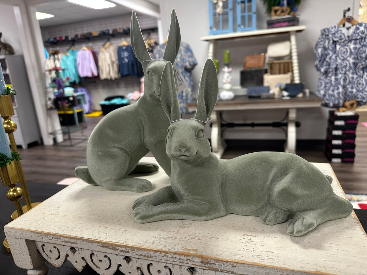 Green Velvet Rabbits (2 Styles) – The Grove Clothing Boutique